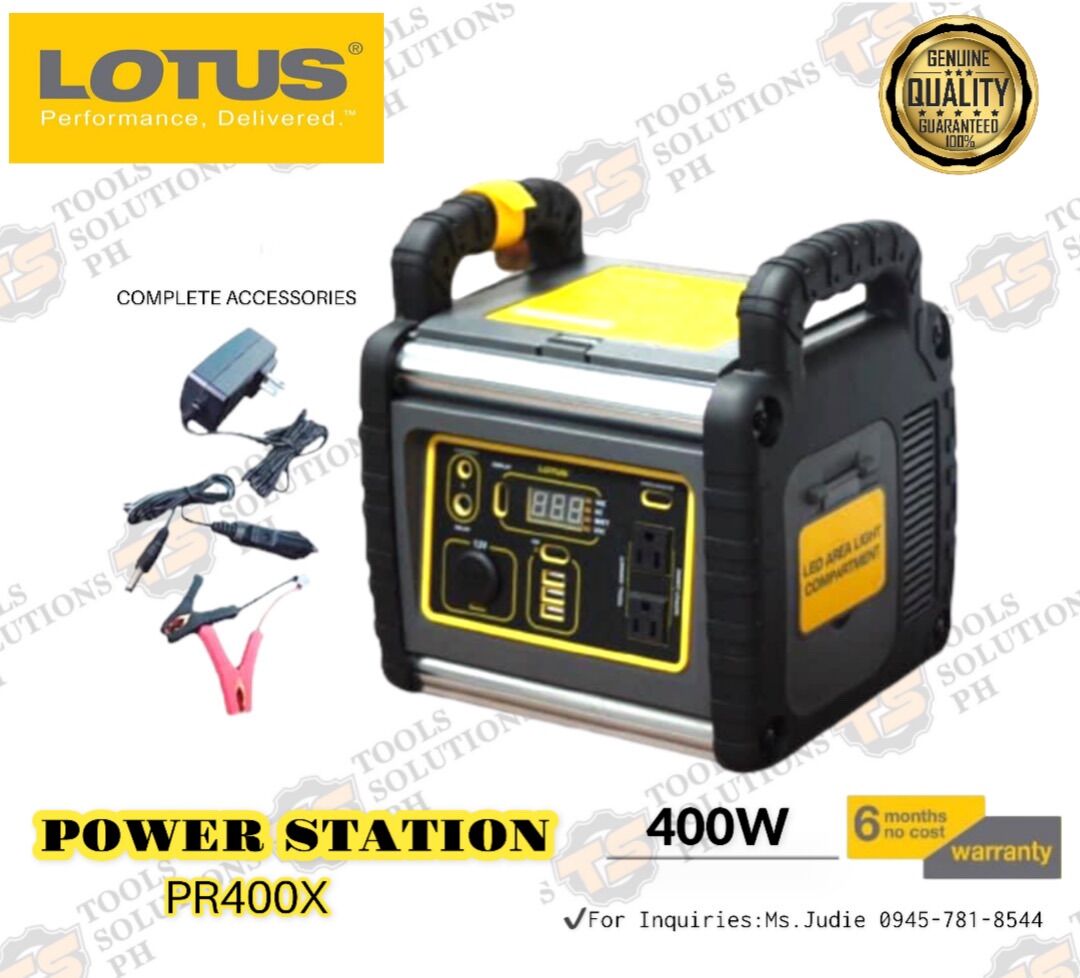 LOTUS 400W Rechargeable Portable Power Station PR400 | Lazada PH