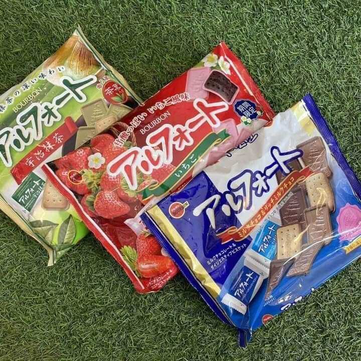 Bourbon Alfort Family Pack (Chocolate, Strawberry, Matcha) | Lazada PH