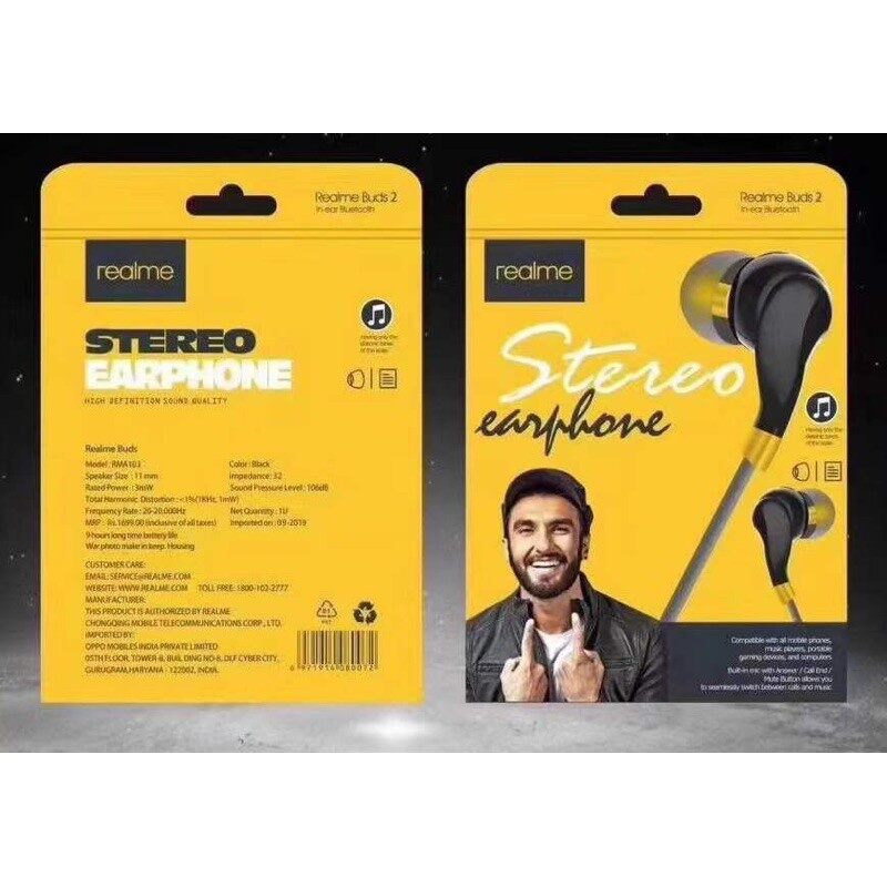 original realme Buds 2 Realme earphones Equipment manufactured ...