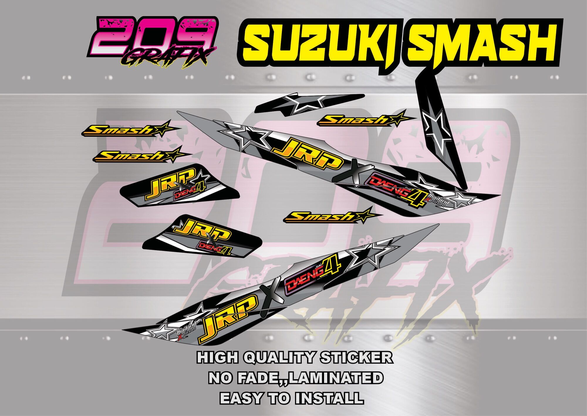SUZUKI SMASH STICKER DECALS | Lazada PH