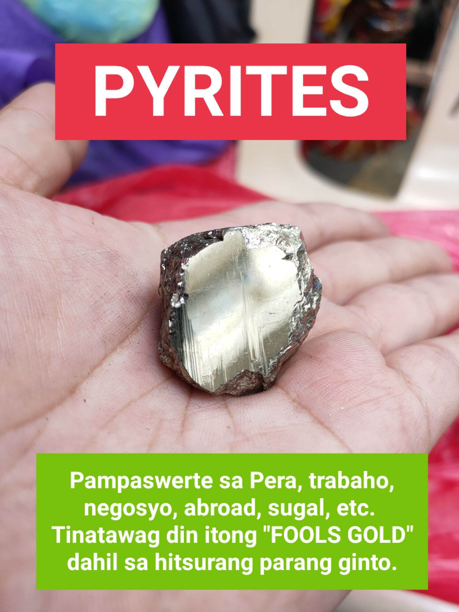 Pyrites "Diamante Negra" Pampaswerte sa pera | Lazada PH