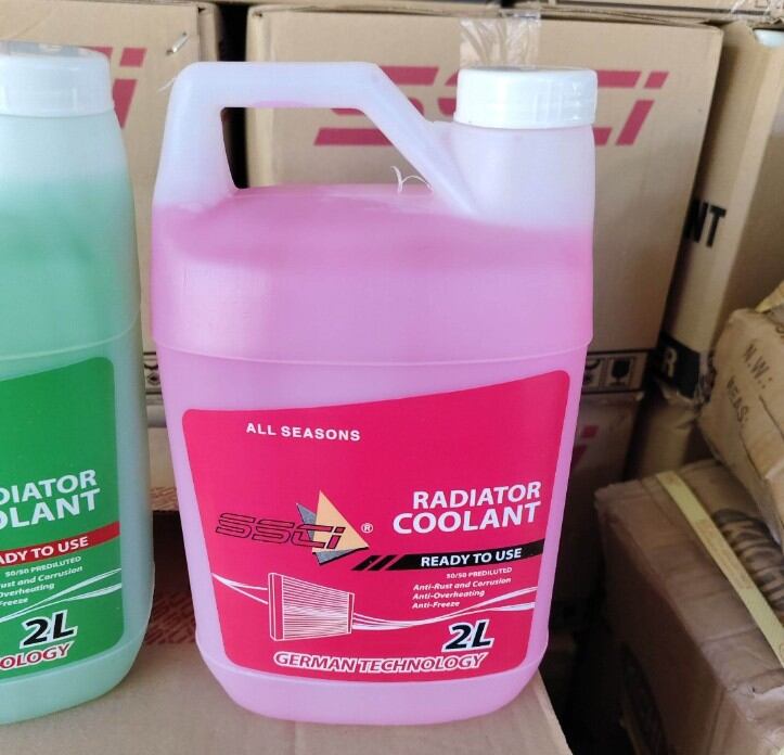 RADIATOR LONG LIFE COOLANT 2 LITERS GREEN & PINK & BLUE SSCI (READY TO ...