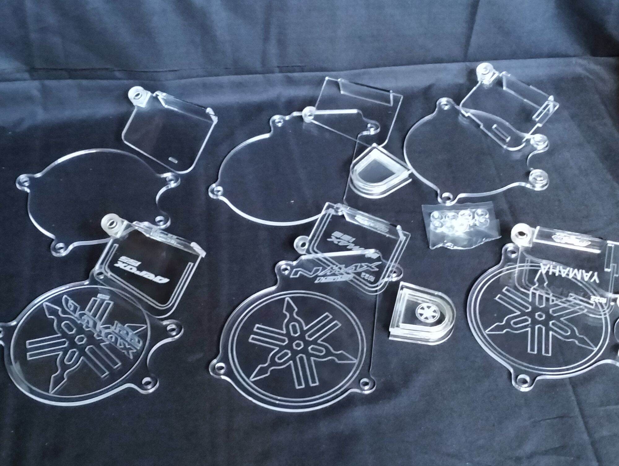 crankcase acrylic cover for nmax v1,v2, aerox v1,v2 plain and with ...