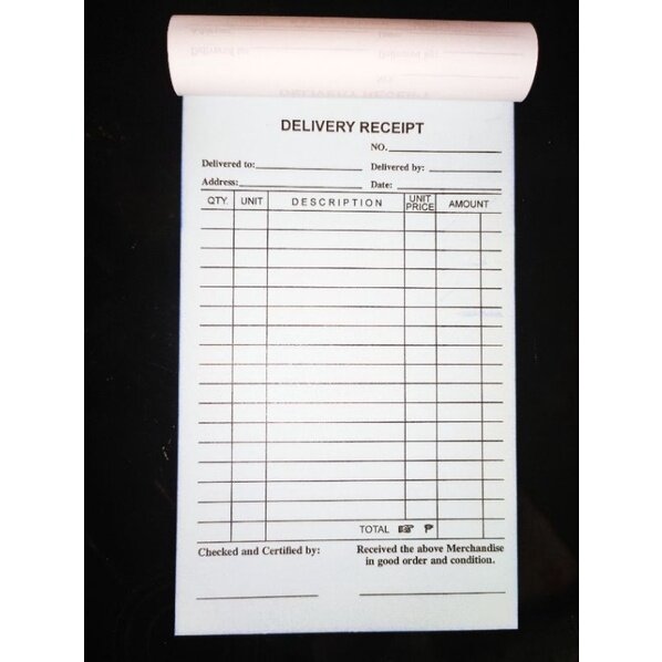 5x8 in. Delivery Receipts Carbonized (10 PADS) | Lazada PH