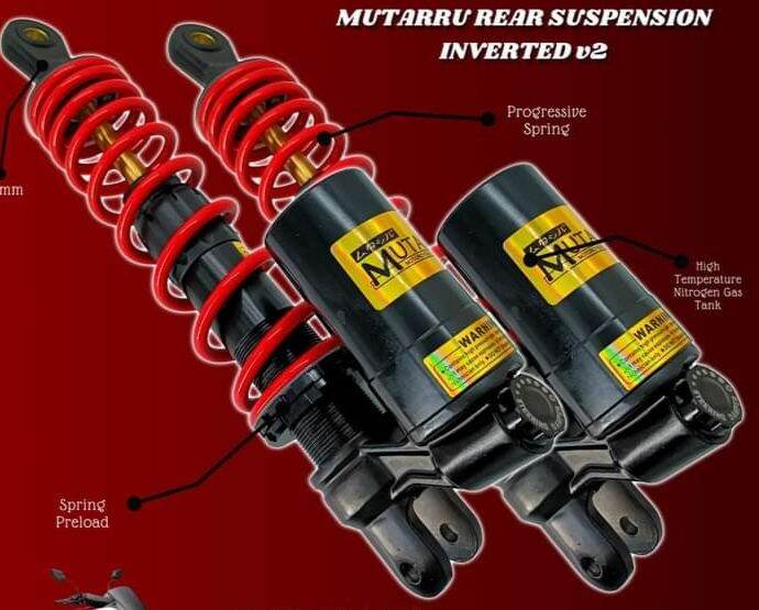 Mutarru shock version 1 : for nmax version 2/aerox v1 and v2 305mm Gold ...