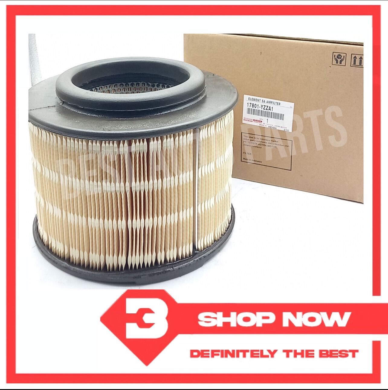 Genuine Toyata 1pc Air Filter for Hi-Lux 2005-2015, Innova 2005-2015 ...