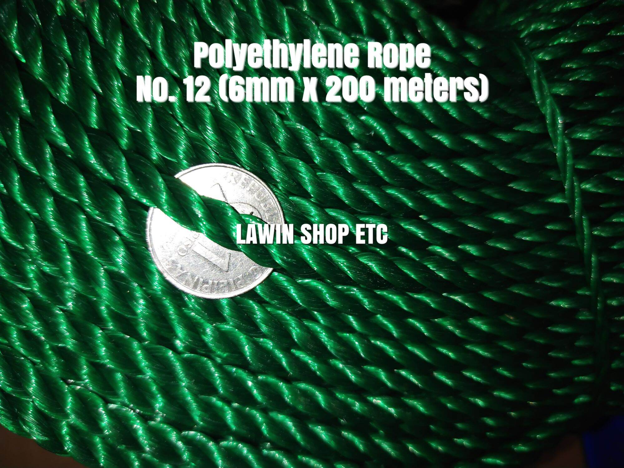PE Nylon Rope #12 (6mm x 200 meters) Polyethylene Rope / Lubid / Tali | Lazada PH