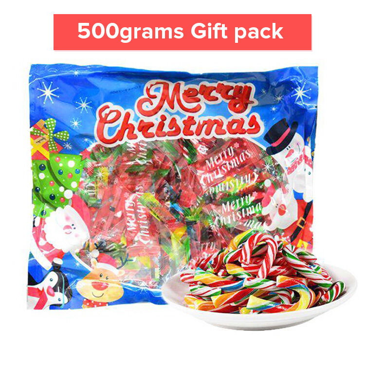 500 grams Fruity Candy Cane, Holiday Candy Pack Individually Packaged ...