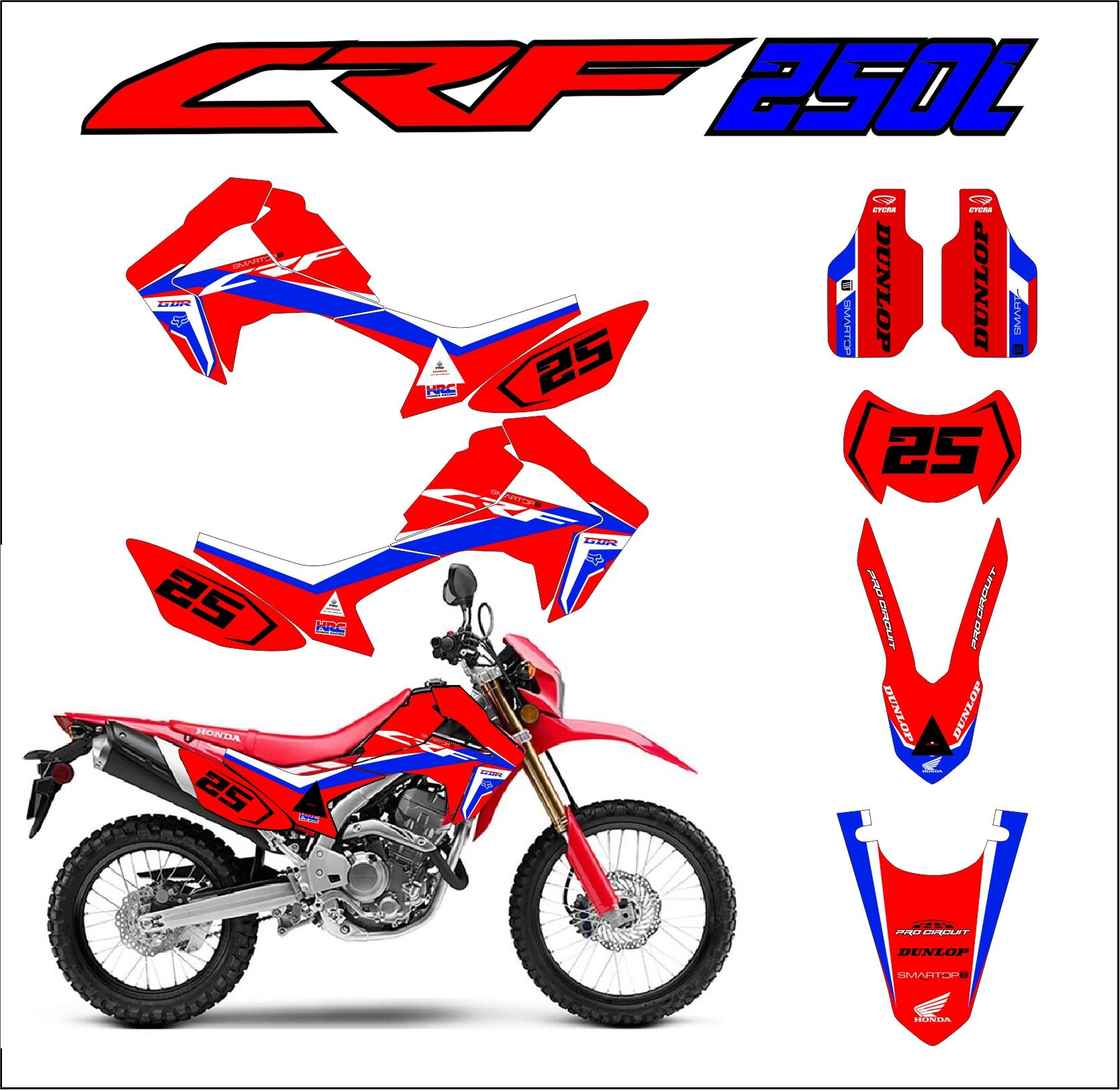Honda CRF 250L decals sticker, Laminated | Lazada PH