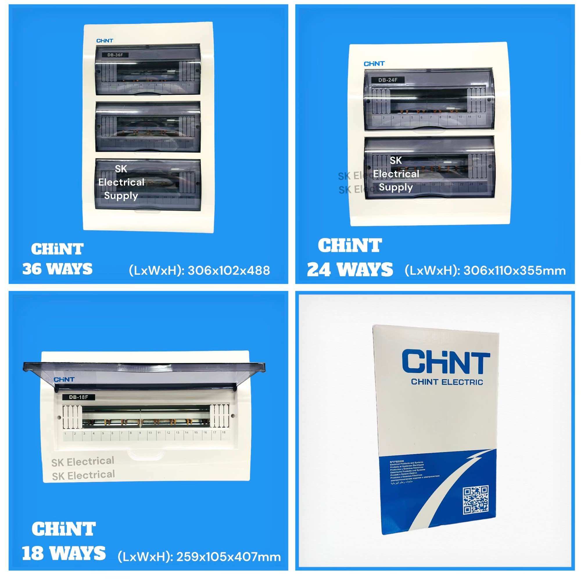 CHINT 18 | 24 | 36 WAYS DISTRIBUTION PANEL BOX | sk electrical | Lazada PH