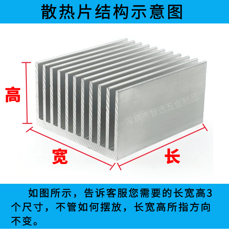Aluminum Radiating Fin Router CPU Digital Component Chip Heat ...