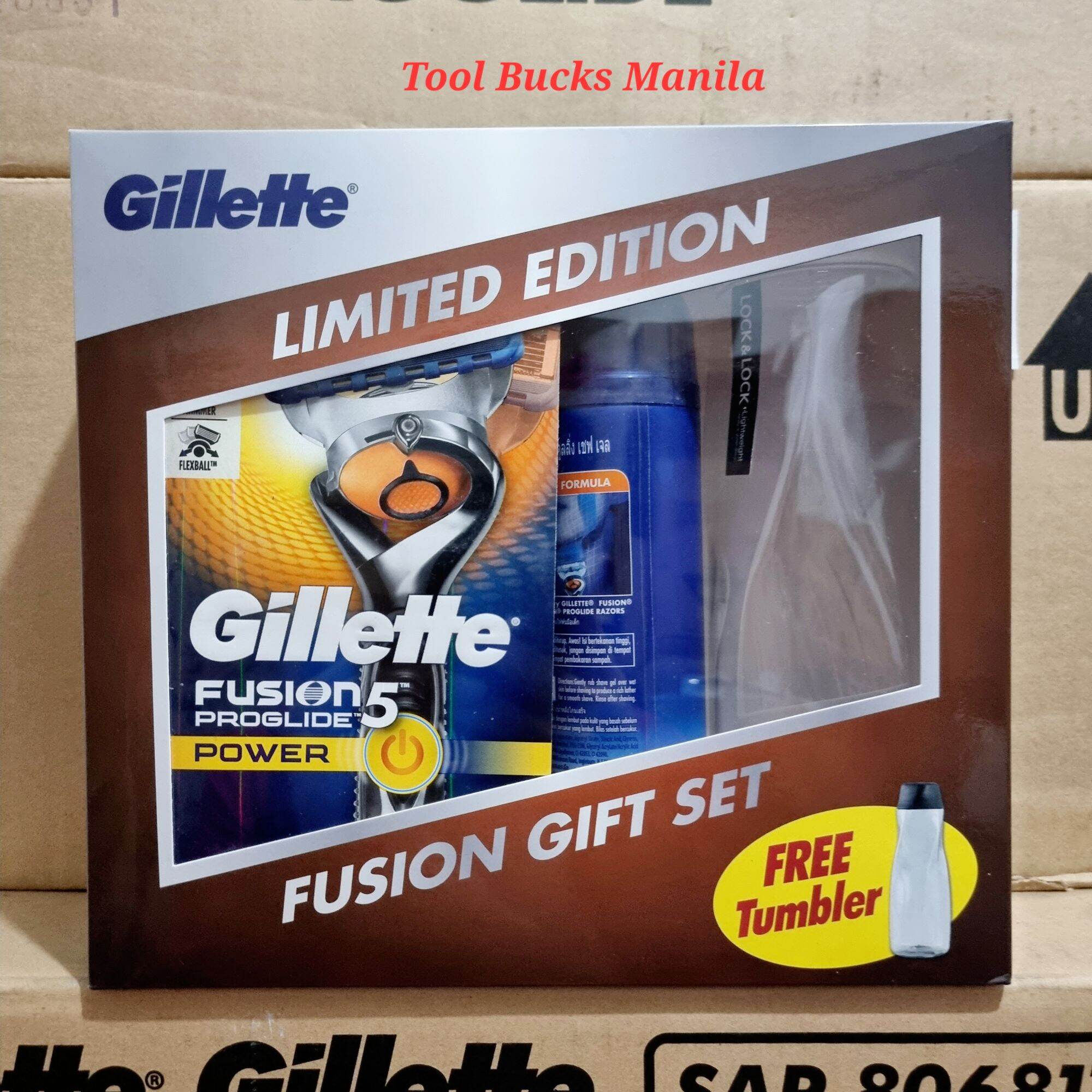 Gillette Limited Edition Fusion Gift Set + Tumbler And Shaving Gel ...