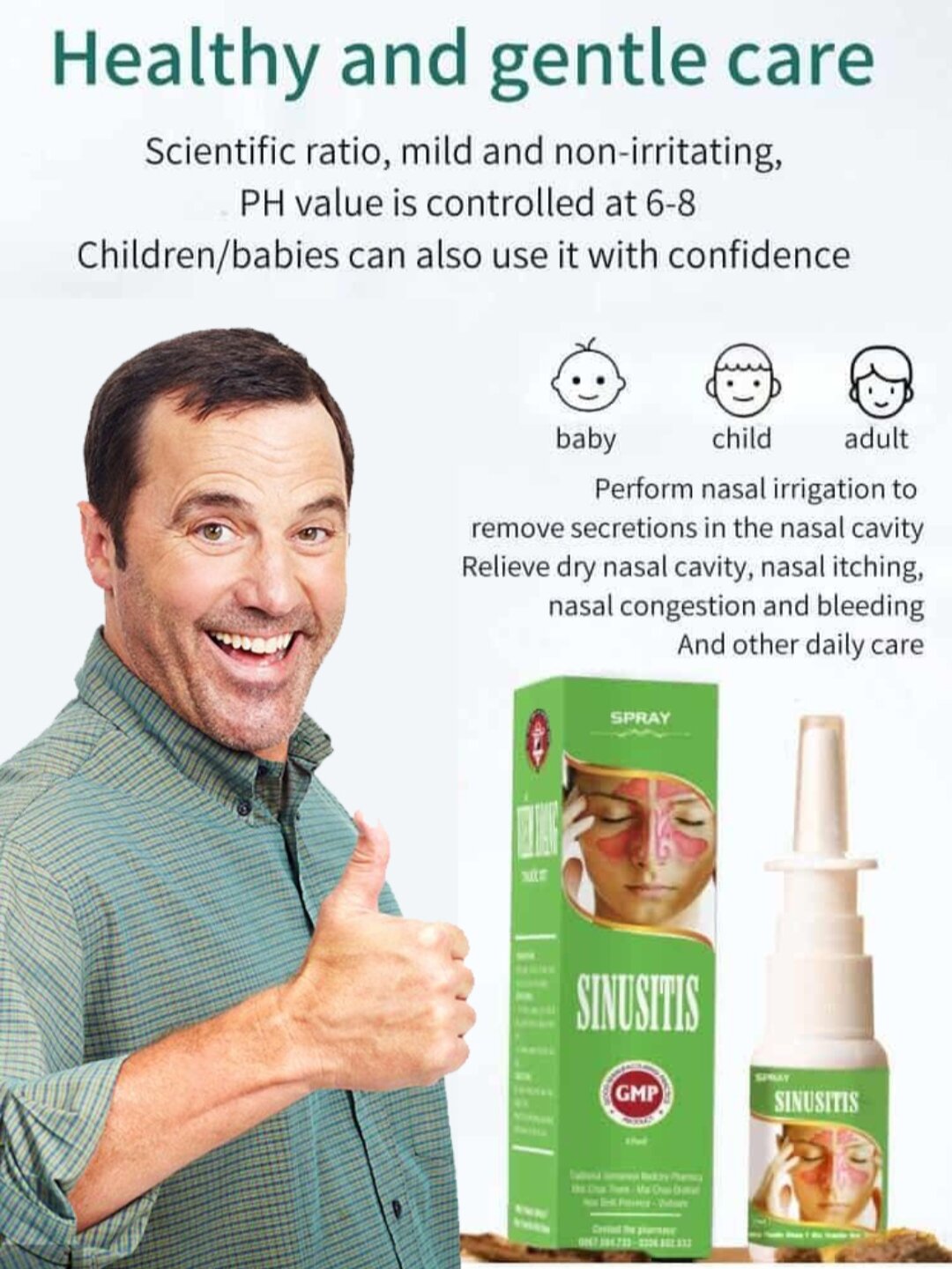 SINUSITIS NASAL SPRAY "15mL" - For Nasal Polyps, Allergic Rhinitis ...