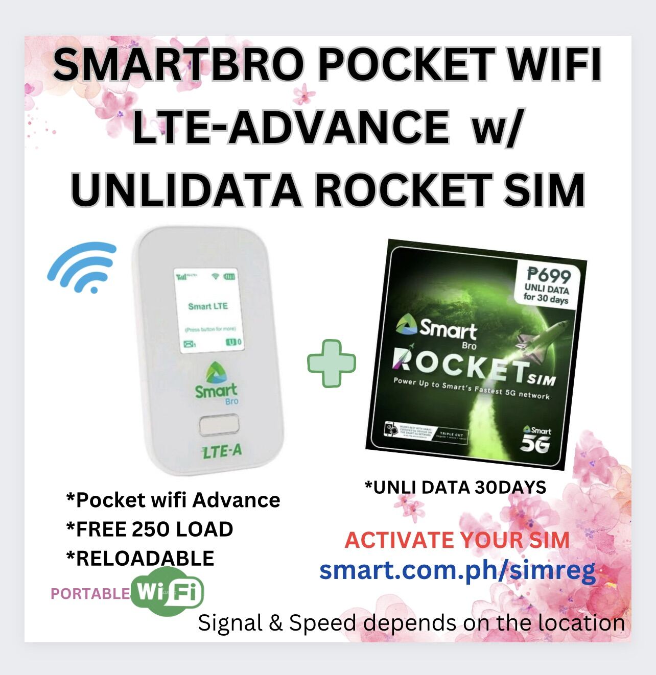 SMARTBRO POCKET WIFI ADVANCE FREE 250 LOAD EVOLUZN-PR4L | Lazada PH