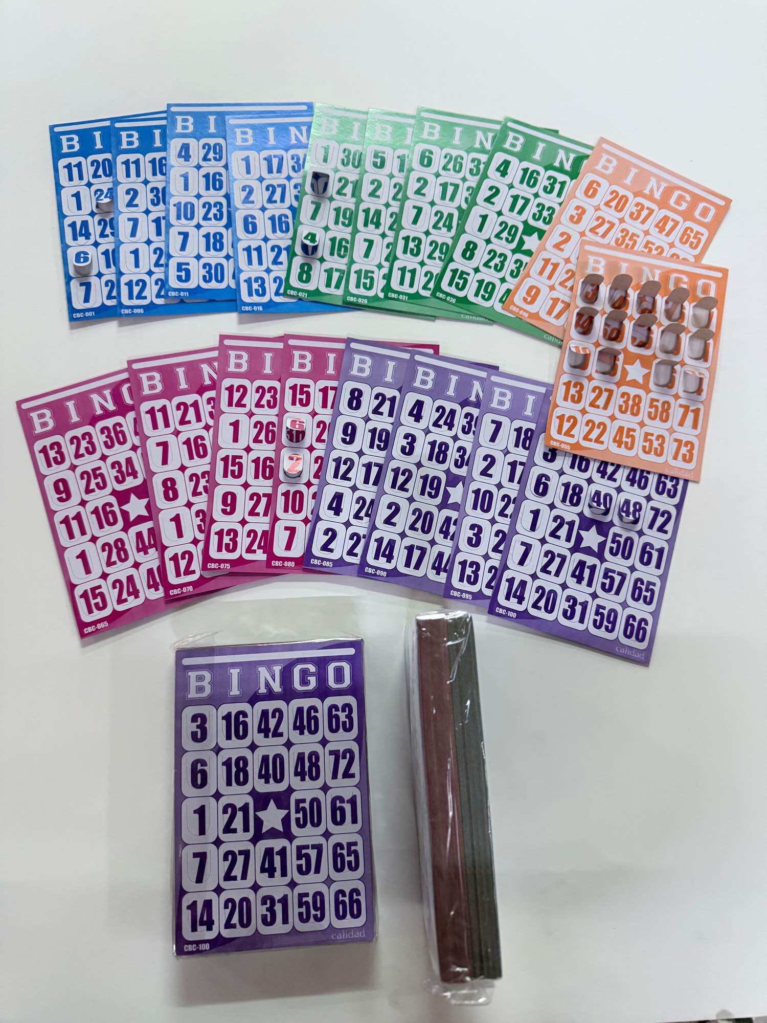 Bingo Cards With Flip Sold by 100’s & 50’s per pack Series 100 to 800 ...