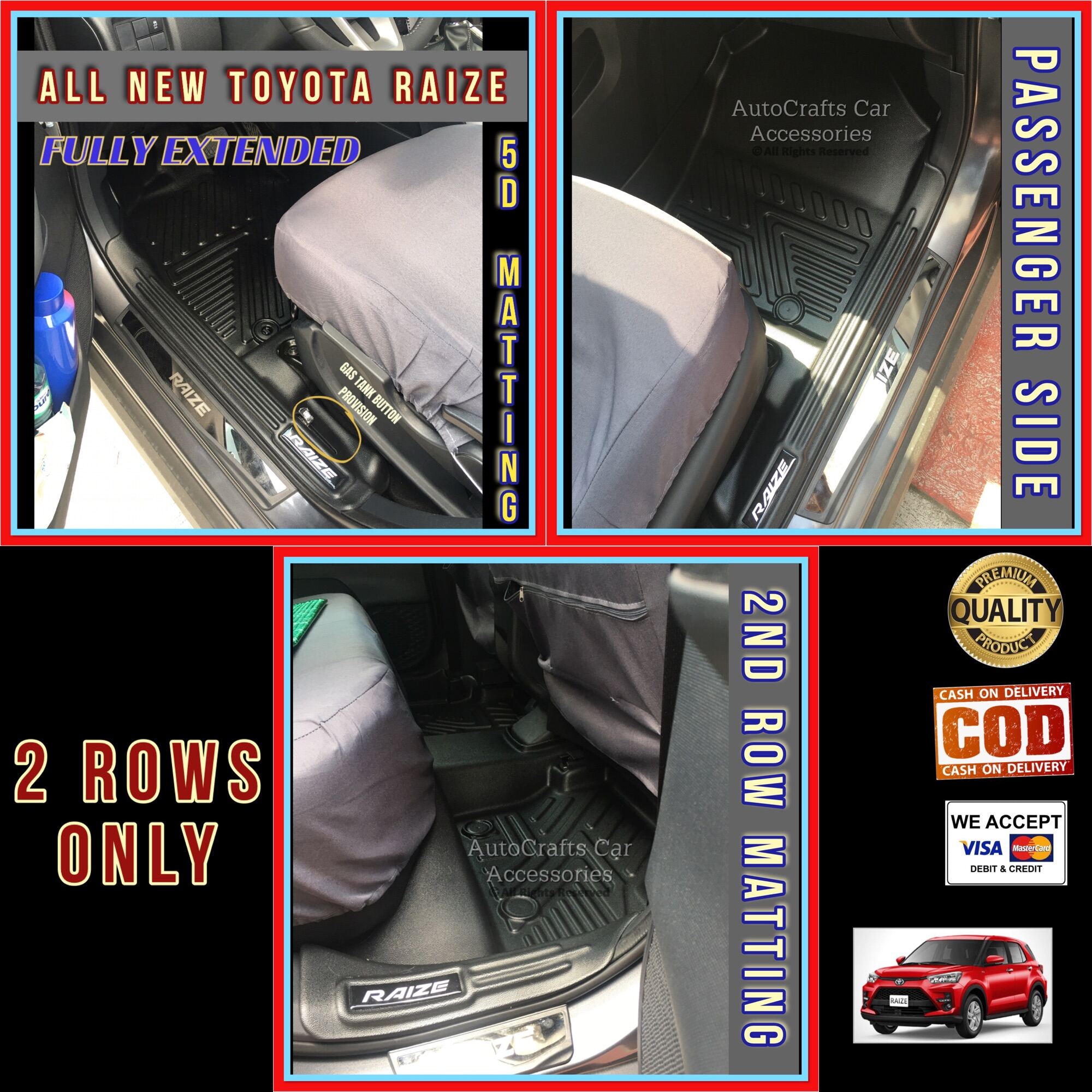 TOYOTA RAIZE 5D EXTENDED DEEP DISH MATTING (RAIZE ACCESSORIES) | Lazada PH