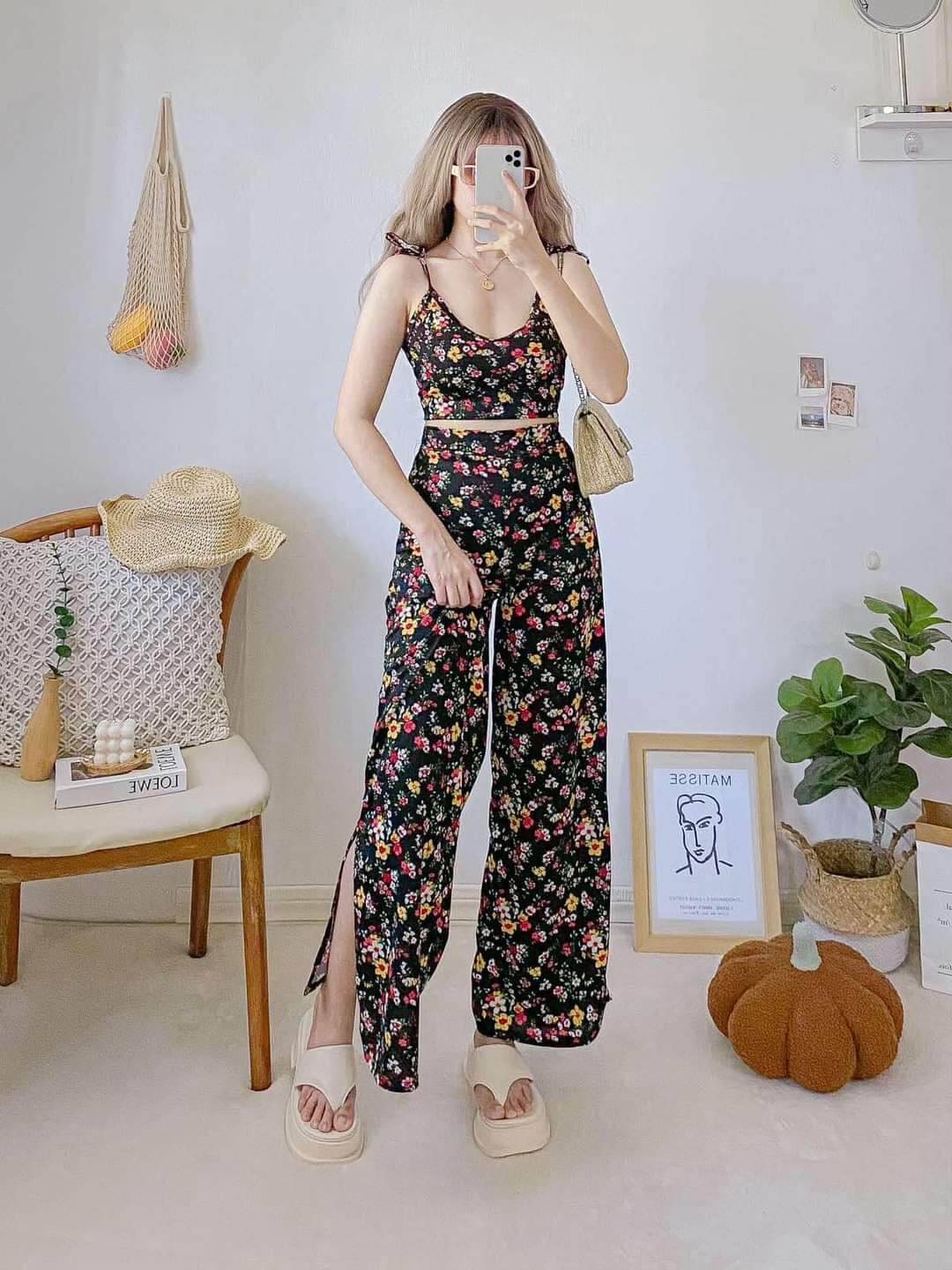 Vanessa Floral Terno fit Small to Semi Large | Lazada PH