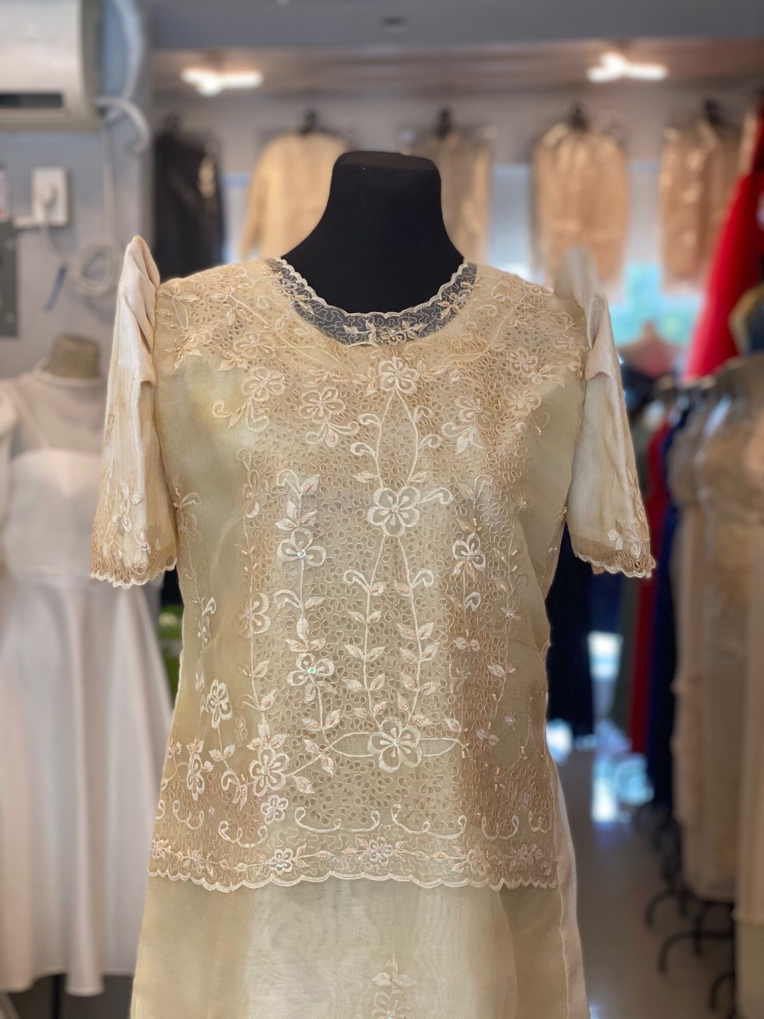 Meztza with alampay dress (modern filipiniana, mother of the bride ...