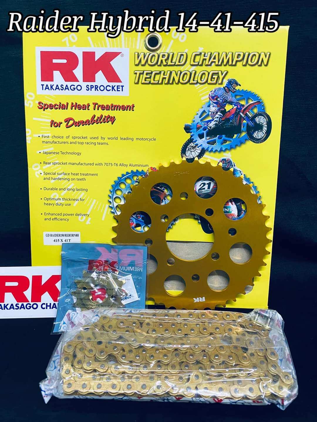 RAIDER 150 14 41 415 RK CHAIN SET | Lazada PH