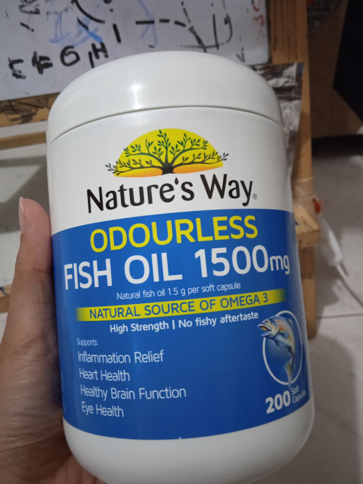Nature's Way Odourless Fish Oil 1500mg 200 soft capsules | Lazada PH