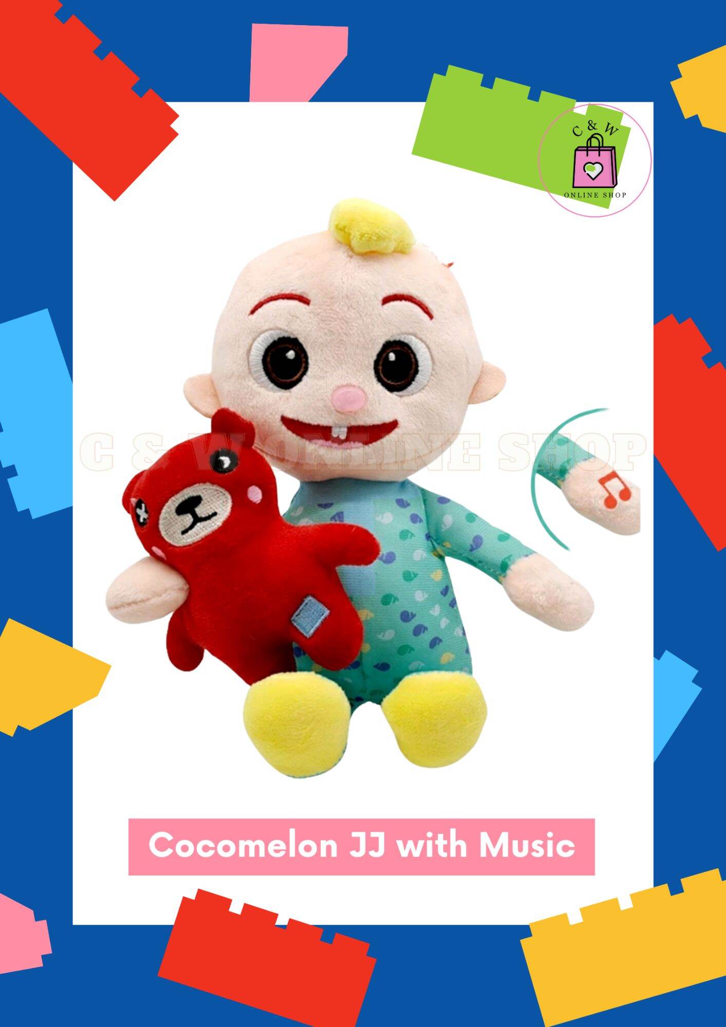 CW Shop Cocomelon JJ Plush Toy JJ bear with music JJ plush toy ...