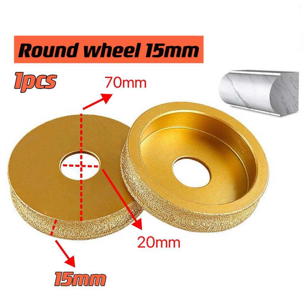 Dry Vacuum Brazed Diamond Grinding Wheel Demi-bullnose Edge Marble ...