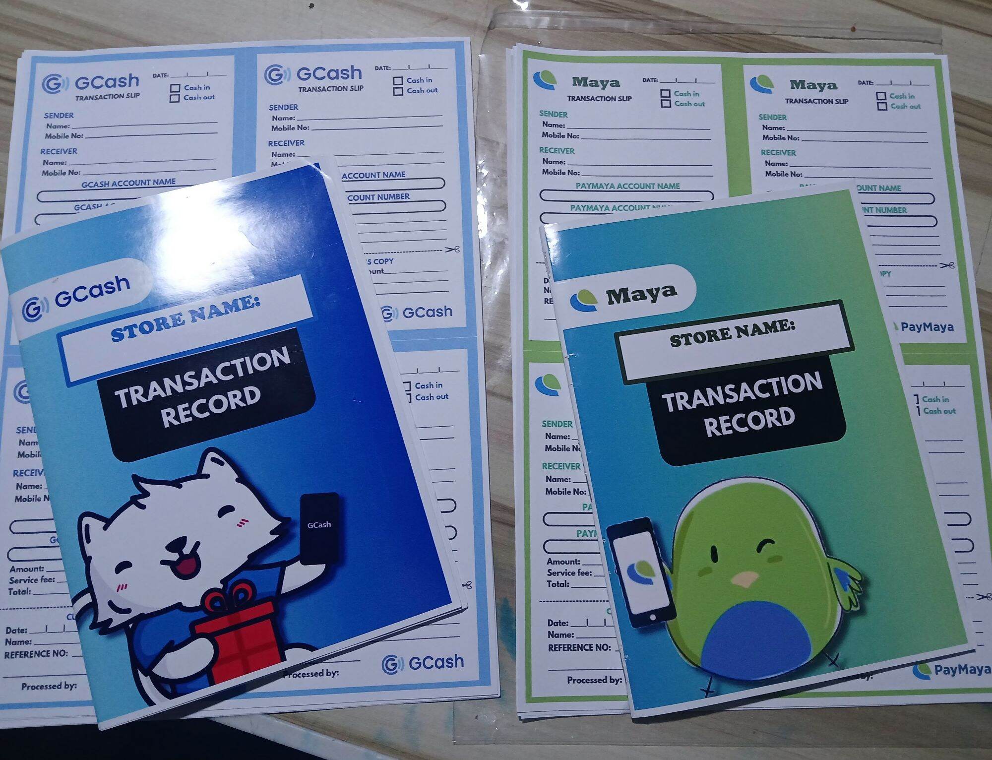 GCASH BOOKLET AND MAYA BOOKLET A5 SIZE WITH FREE TRANSACTION SLIP ...