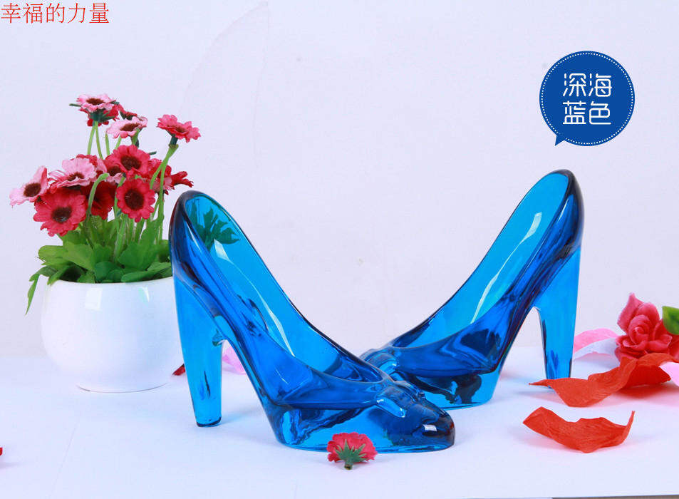 Cinderella Crystal High Heel Glass Shoes Valentine's Day Girlfriend ...