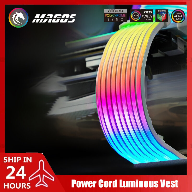 PC Cabinet Bendable ARGB Light Cover, Match for ATX 24Pin / Graphics ...