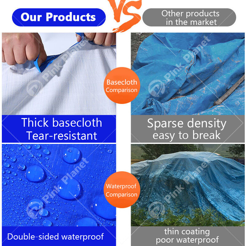 Typhoon resistant trapal waterproof makapal blue and white sale 12X18 ...