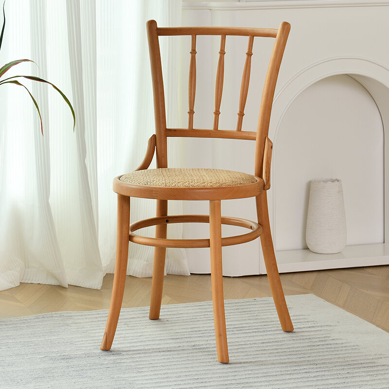 Nordic Internet Celebrity Designer Solid Wood Rattan Minimalist Cafe ...