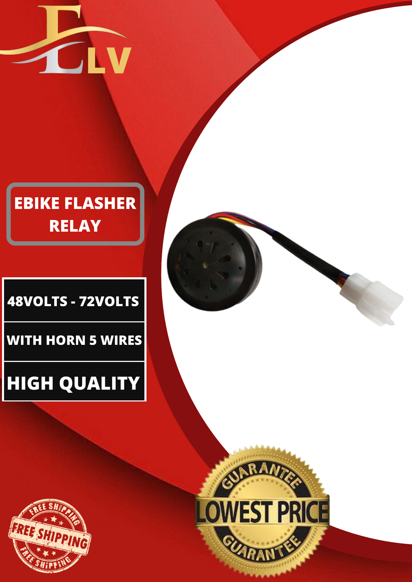 Electric ebike flasher relay 48v - 60v with horn 5 wires | Lazada PH