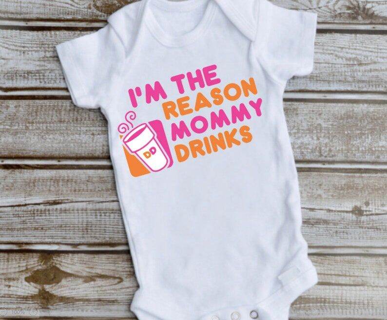 dunkin' donuts inspired onesie for baby | Lazada PH