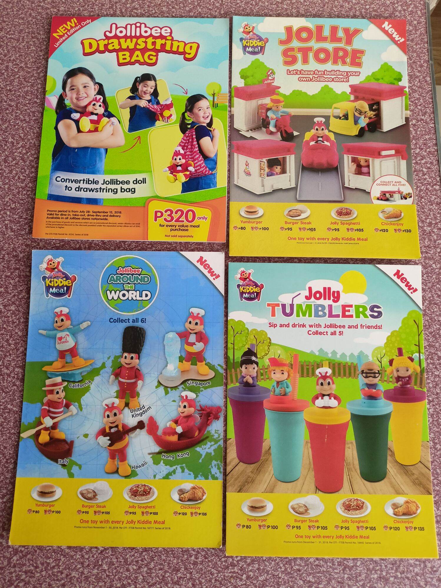 JOLLIBEE RARE TOPPER BOARDS! | DISPLAY BOARD | SET OF 4 | Lazada PH