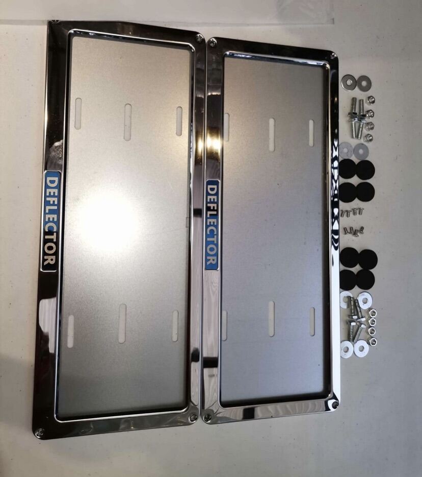 Deflector vehicle license Car Plate frame with ACRYLIC Cover Stainless ...