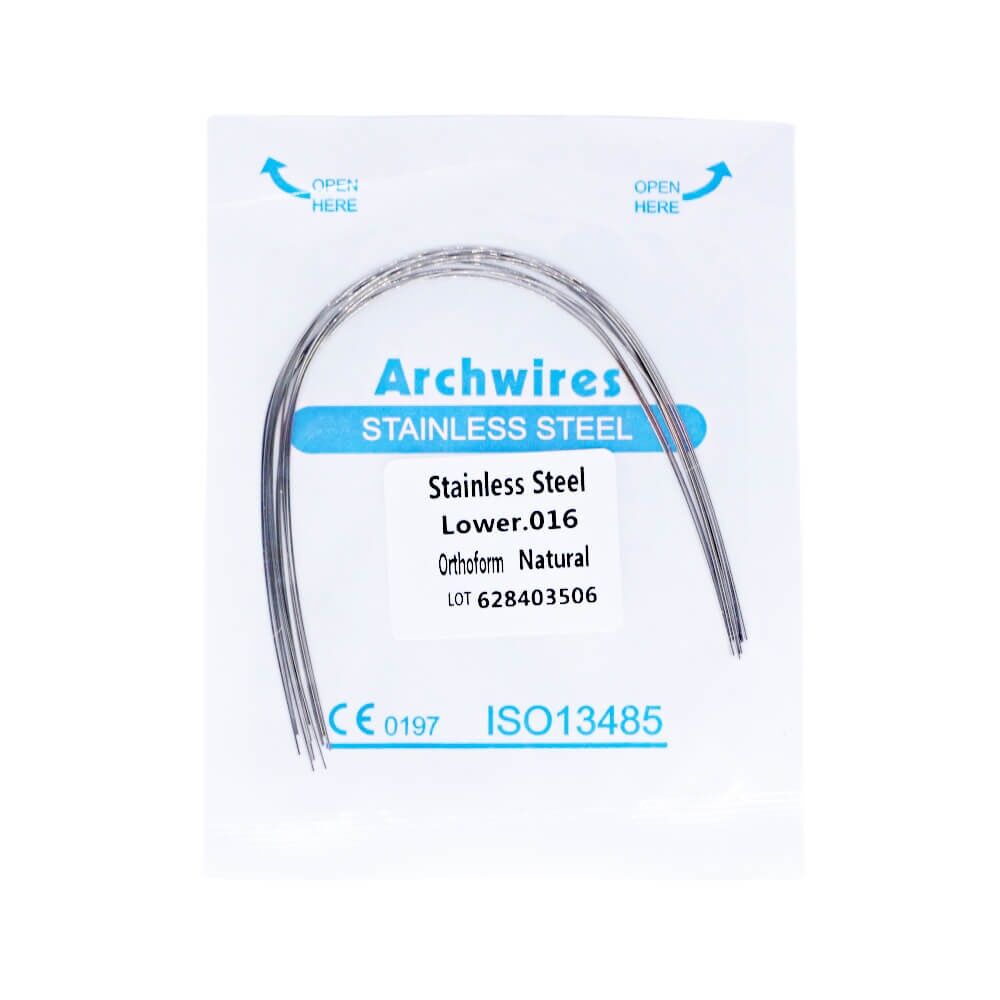 Stainless Steel Archwire Nature 5 Packs Round Natural Orthodontic Arc Dental Material for ...