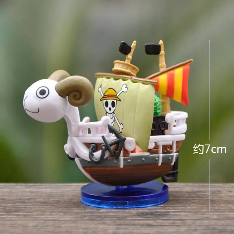One Piece Ship Figure Luffy Model Toy Peripheral Super Cute Mini Boat ...