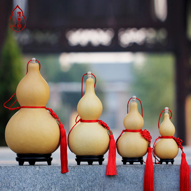 Natural Open Wine Gourd Handle Crafts Hand Toy Small Calabash ...