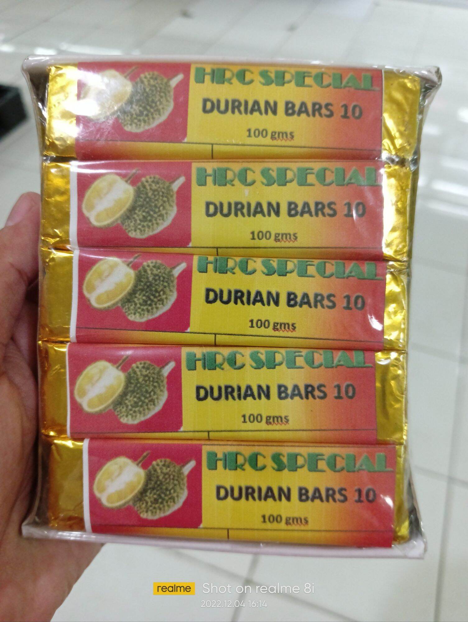 5in1 Special Durian bar/100grams per bar HRC BRAND and Dundees brand ...