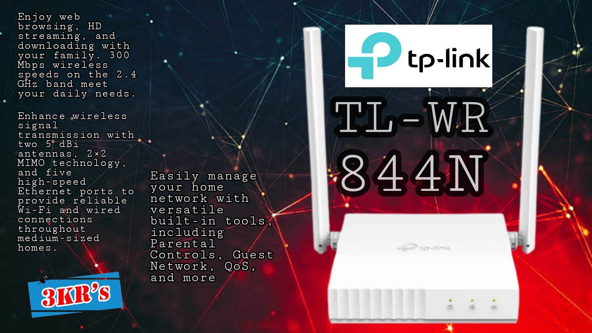 TP-LINK TL-WR844N 300 Mbps Multi-Mode Wi-Fi Router