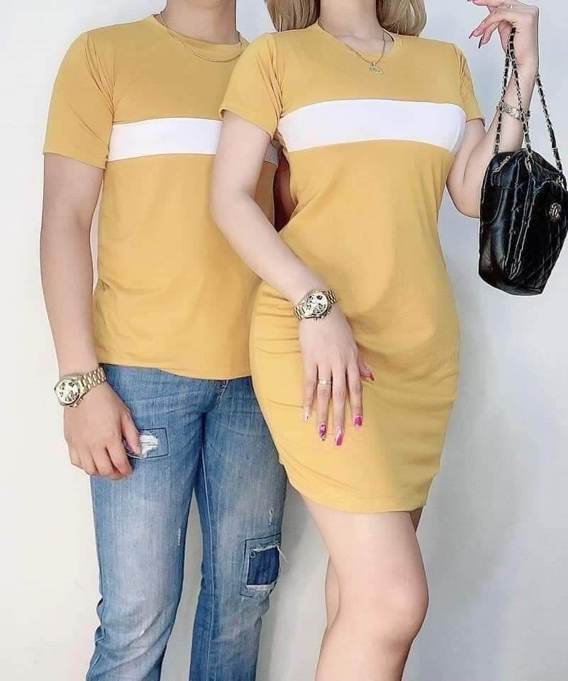Lamiros.ph: COUPLE DRESS/TSHIRT FOR MEN AND WOMEN FREE SIZE STRETCHABLE ...