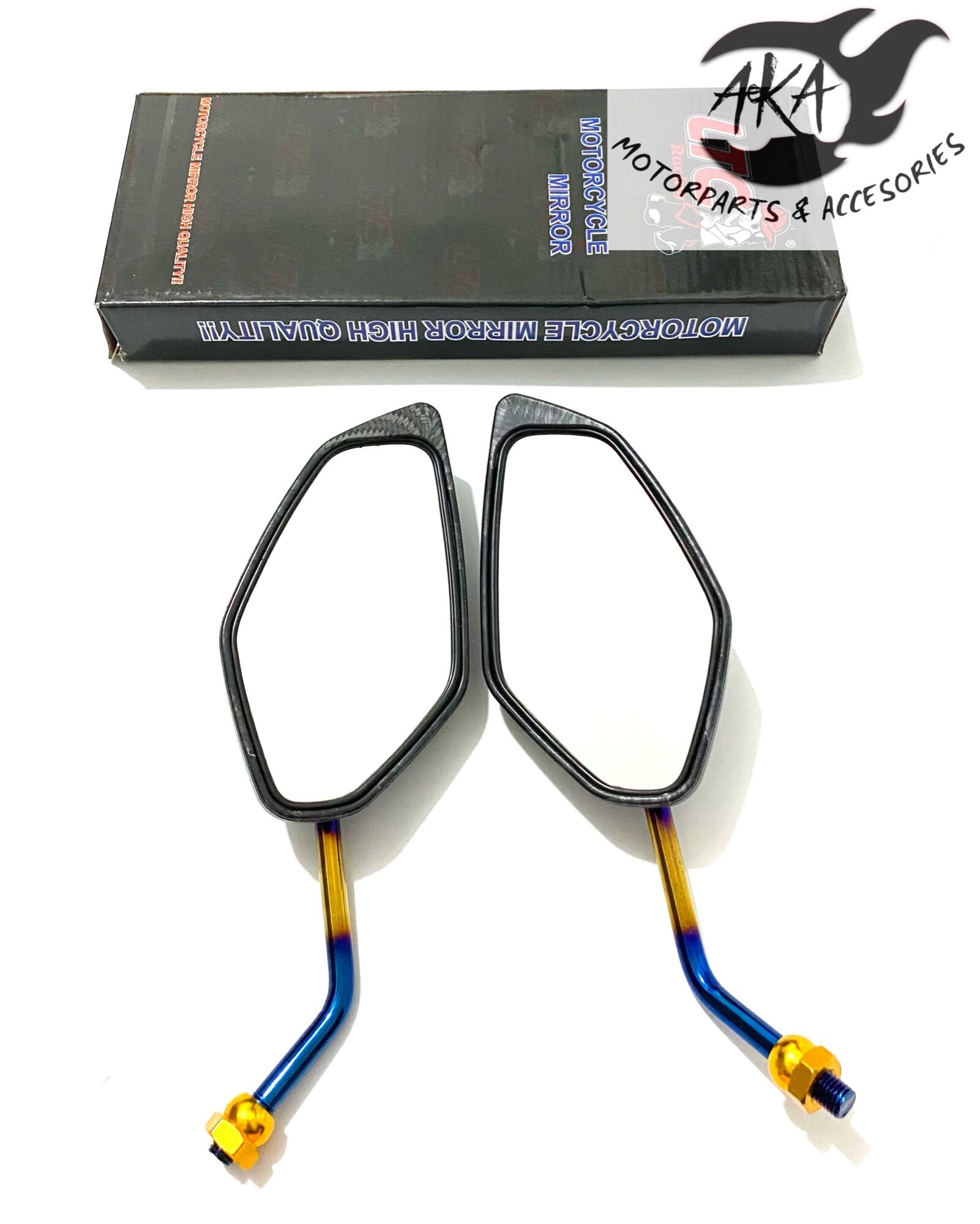 LTC HONDA SIDE MIRROR CARBON TITANIUM SHORT STEM FOR (313) | Lazada PH