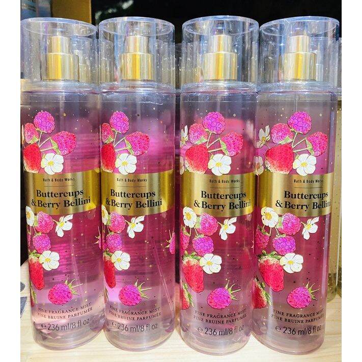 Bath and Body Works BUTTERCUPS and Berry Bellini Fragrance Mist 236ml ...