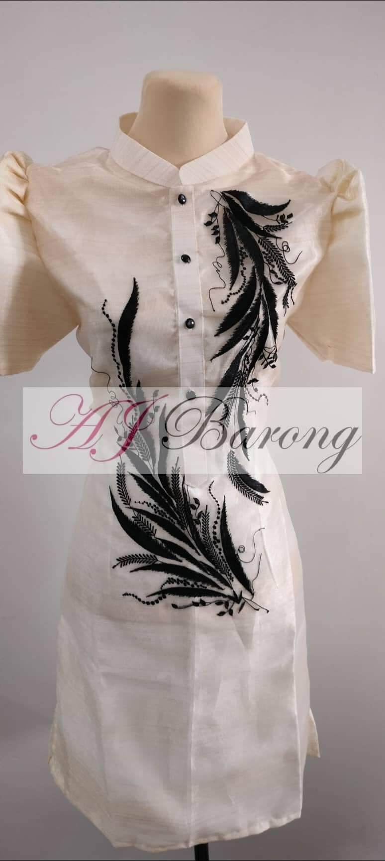 modern filipiniana ladies barong dress with lining geena computerize ...