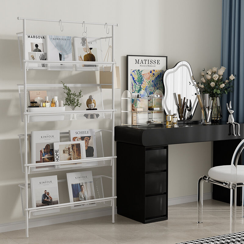 Simple Sundries Storage Rack Floor Multi-Layer Cosmetics Snack Magazine ...