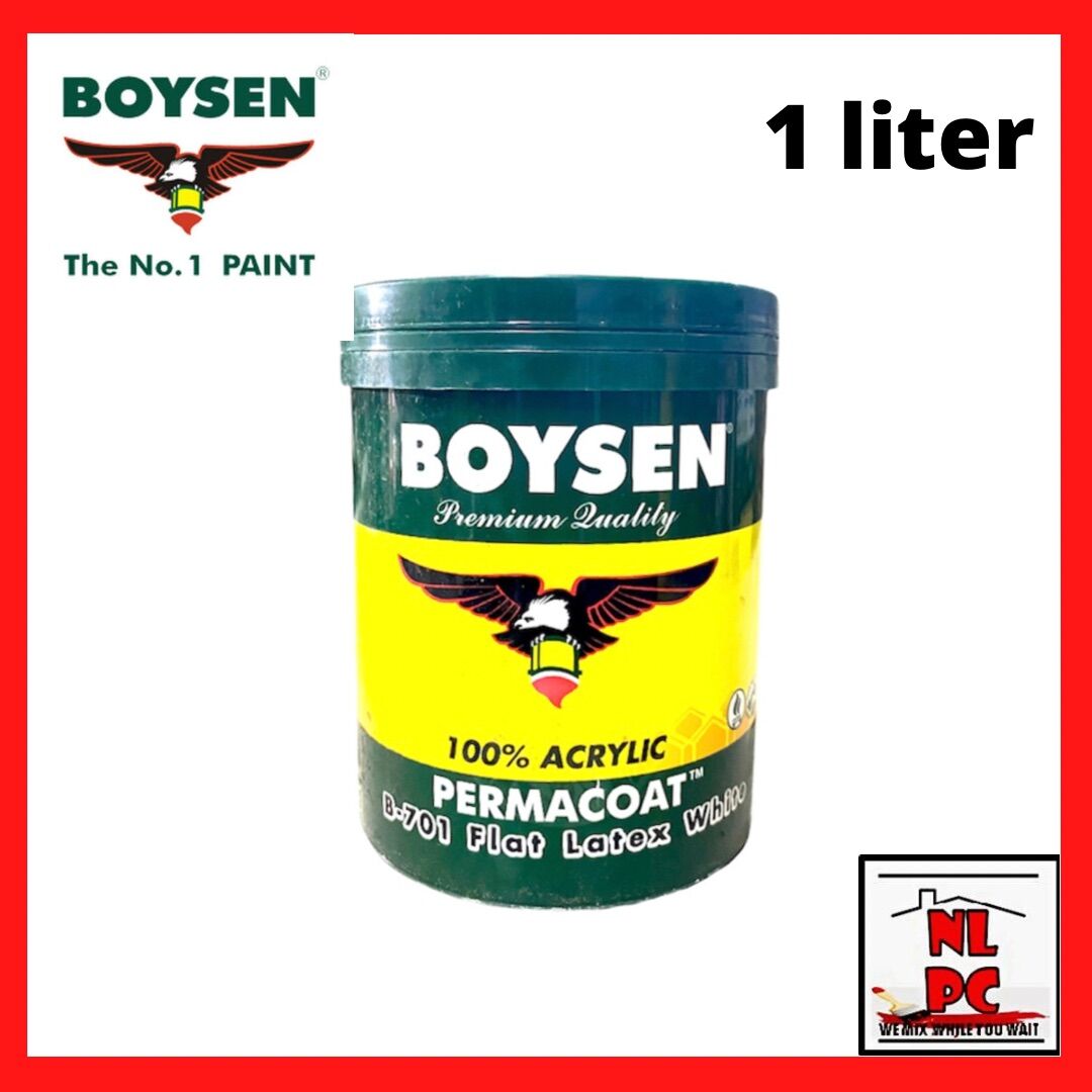 BOYSEN Flat Latex White 1 LITER | Lazada PH