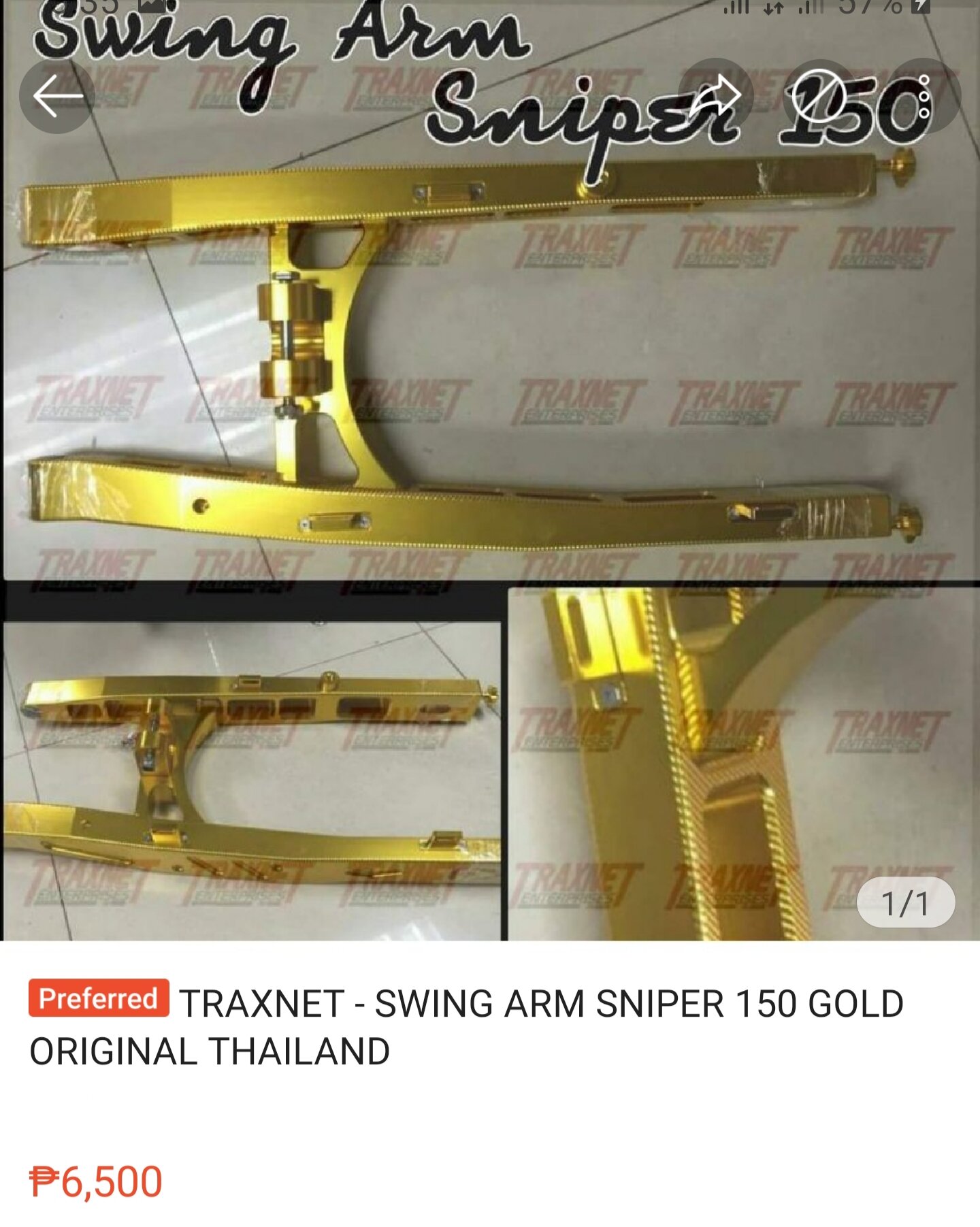 SWING ARM SNIPER 150 CNC GOLD | Lazada PH