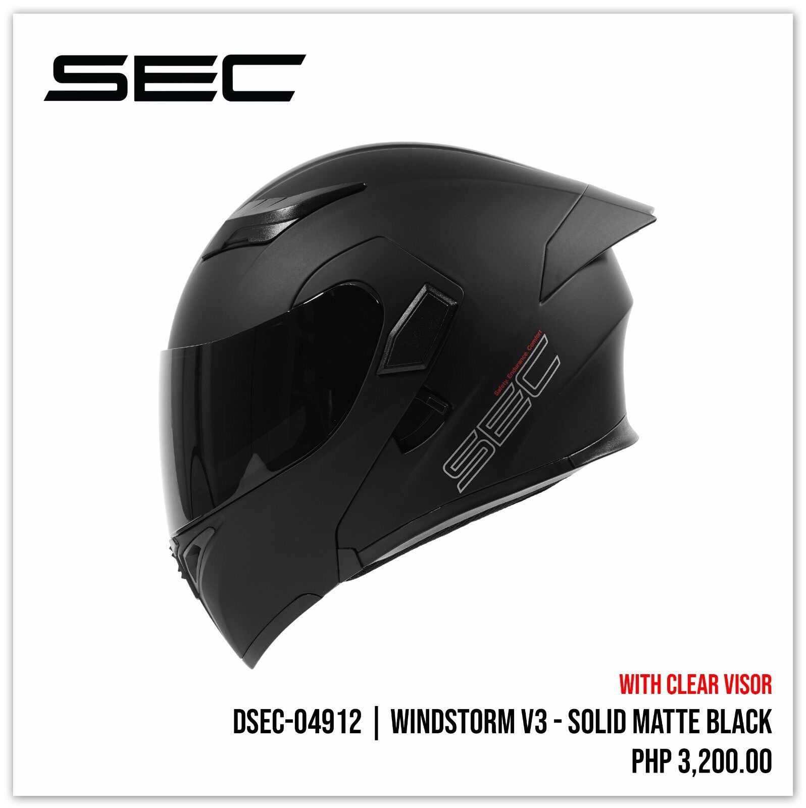 windstorm v3 sec modular dual visor helmet with free smoke lens | Lazada PH