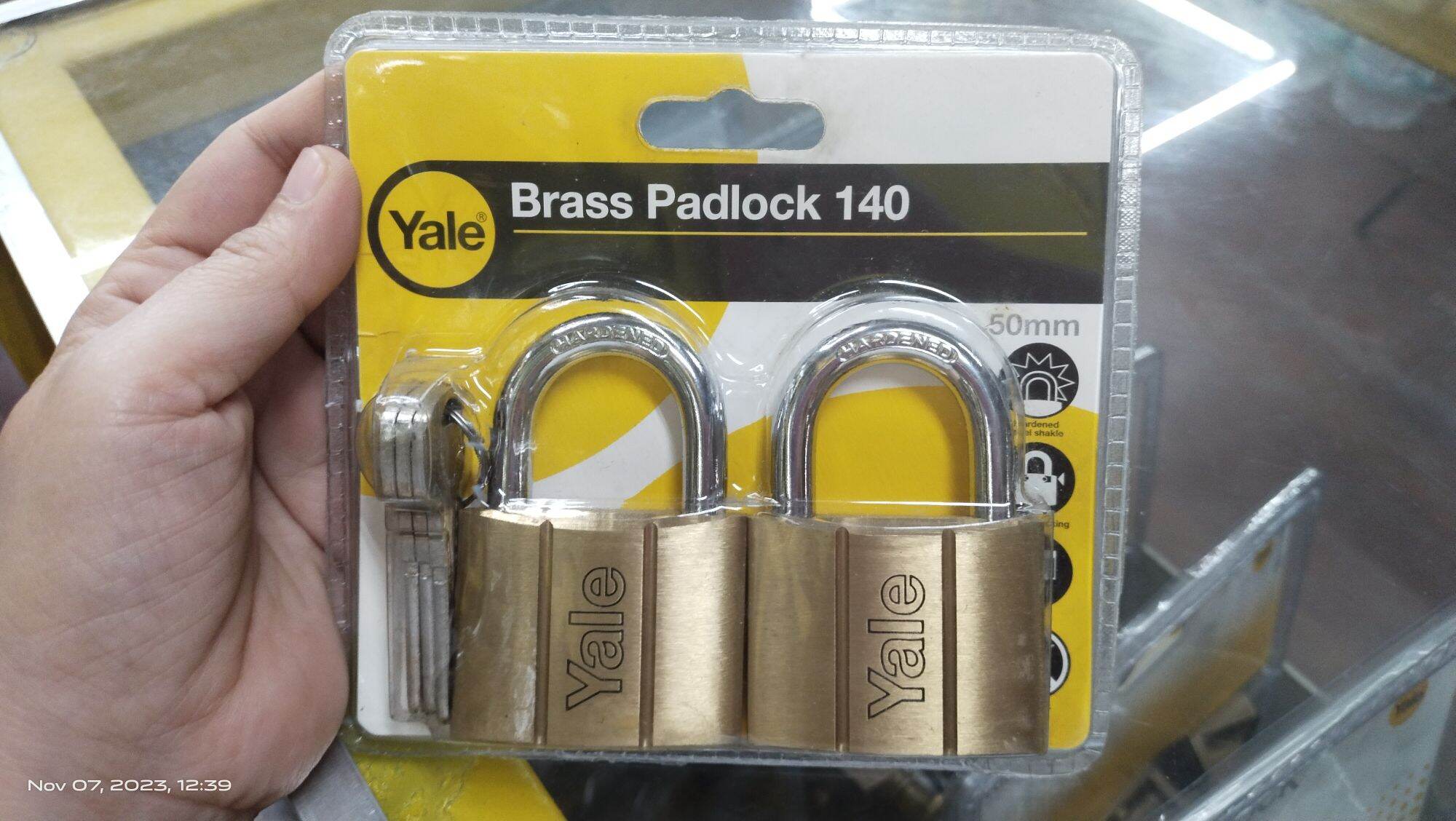 Yale brass padlock heavy duty keyed alike v140 25mm 30mm 40mm 50mm 60mm | Lazada PH
