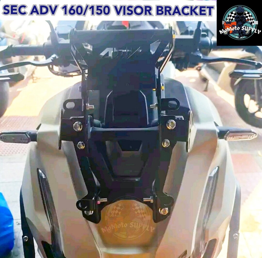 SEC ADV VISOR BRACKET WITH READY CP HOLDER & R25 SIDE MIRROR MOUNT FIT ...